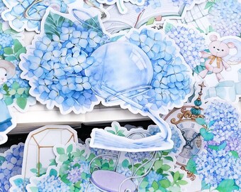 Hydrangea Vinyl Sticker Watercolor Flower Decal Sticker - Etsy