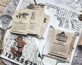 Retro Kraft Calendar Cards Decoration for Vintage Journal | Etsy