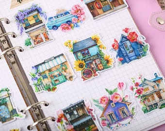 Boutique Shop Pack Bohemian Storefront Sticker Sack Planner | Etsy