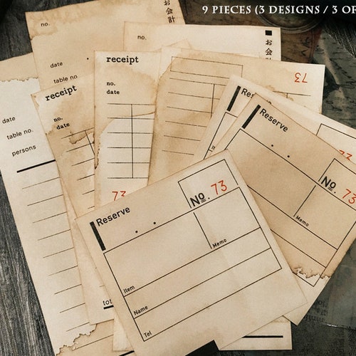 Coffee Stained Receipt Prints Vintage Restaurant Receipt - Etsy