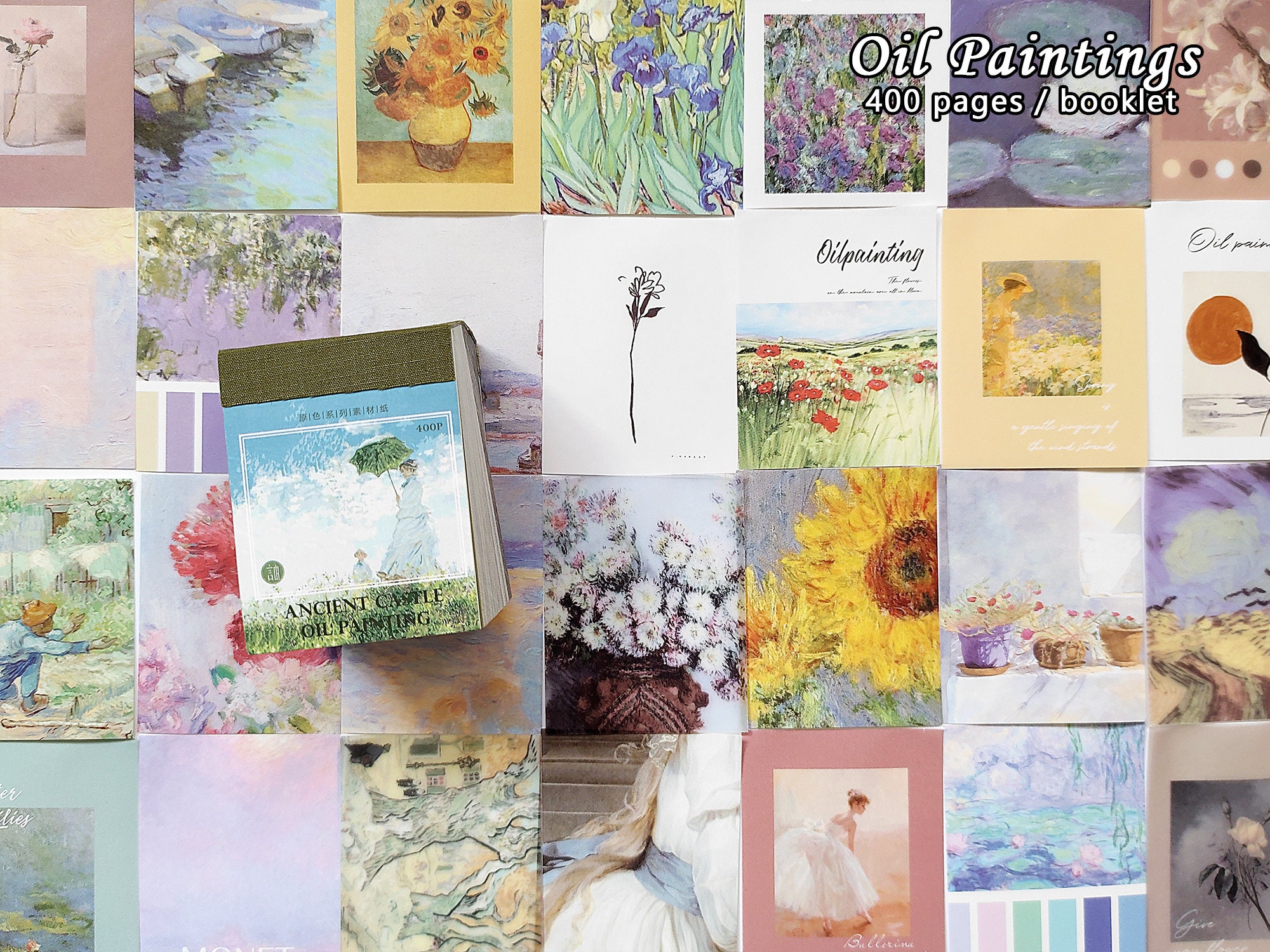 400 Pages Mini Paper Pack, Assorted Prints Collage Prints, Creative ...