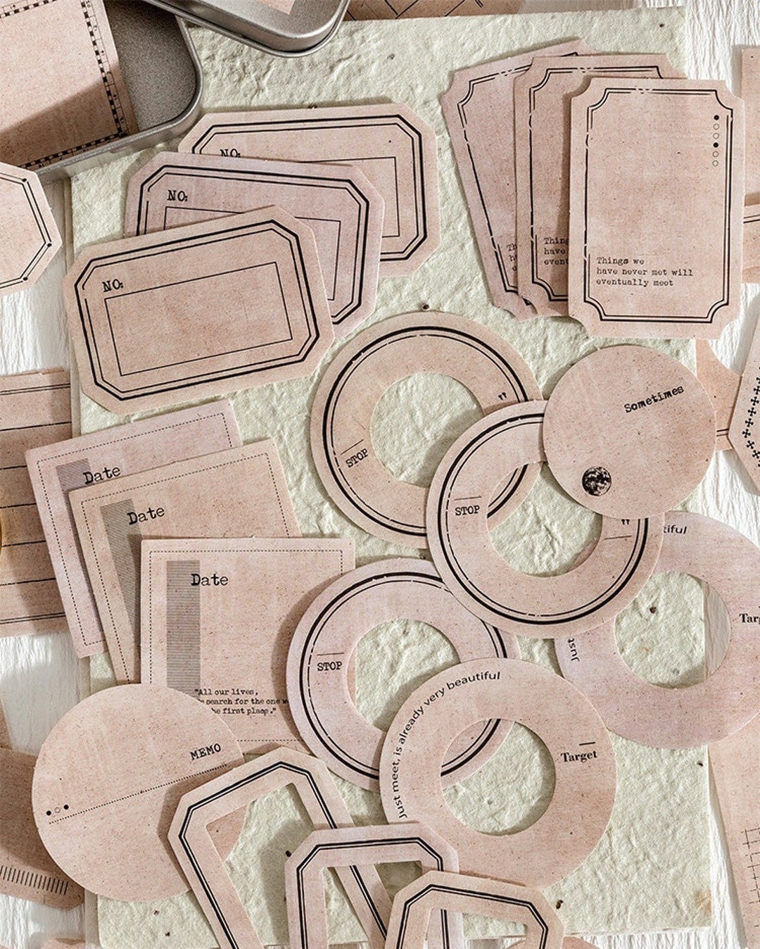 Vintage Projector Slide Themed Labels, Tin Box Package, Vintage Collage ...