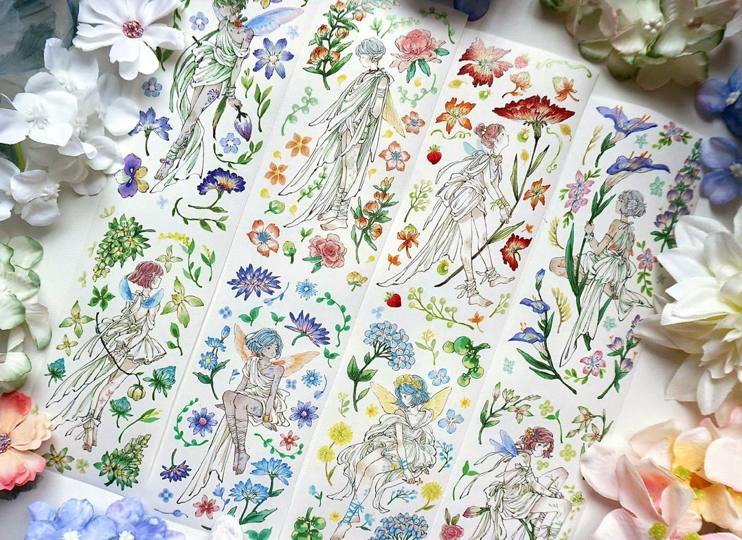 Spring Letter Washi and Clear Tape, Flower Fairy Masking Tape, Nymph ...