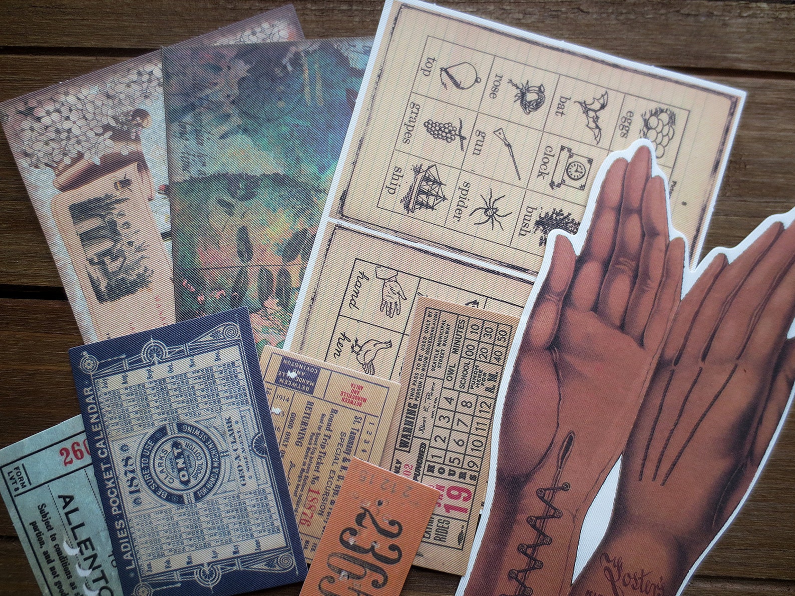 Ephemera Kit for Junk Journaling, Vintage Collection G, Paper Pack ...