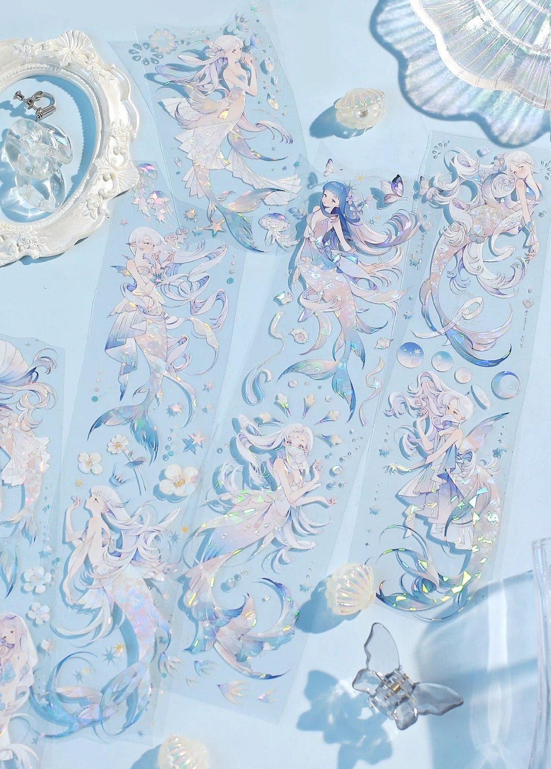 Mermaid Girls Masking Tape, the Sea Sparkles Like Tears in the Sun ...