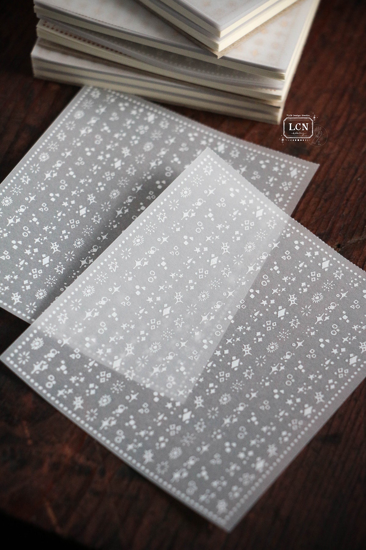 Starry Night NO. 1 Gold Stamping Notepad LCN Design Studio - Etsy