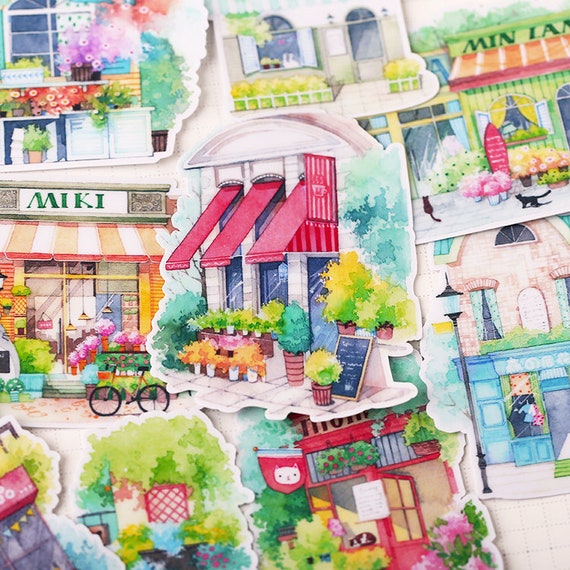 Boutique Shop Sticker Pack Bohemian Storefront Sticker Sack - Etsy