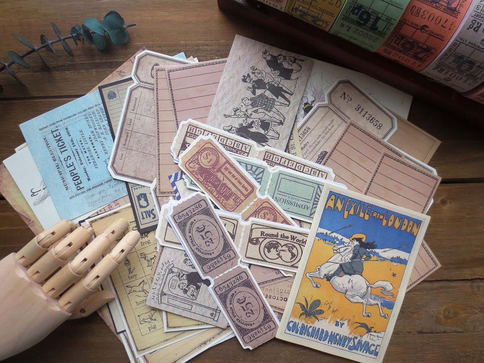 Ephemera Kit for Junk Journaling, Vintage Collection H, Paper Pack ...