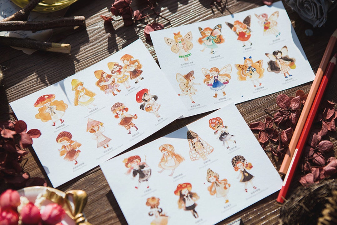 Elfin's Illustrated Handbook Planner Stickers Sheet, Mushroom and ...