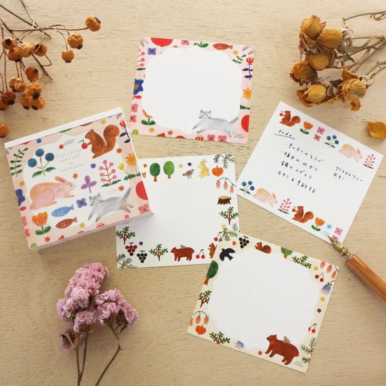 120PCS Feel Nature Memo Block, Cozyca, Aiko Fukawa Illustration Notepad ...