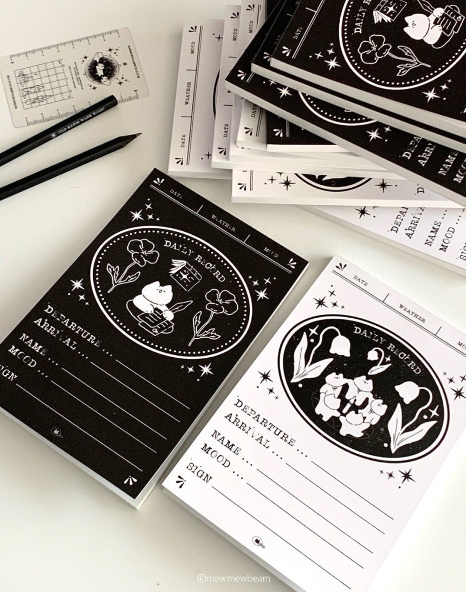 Mewmewbeam Planner Set Daily Record Journal Notebook With - Etsy