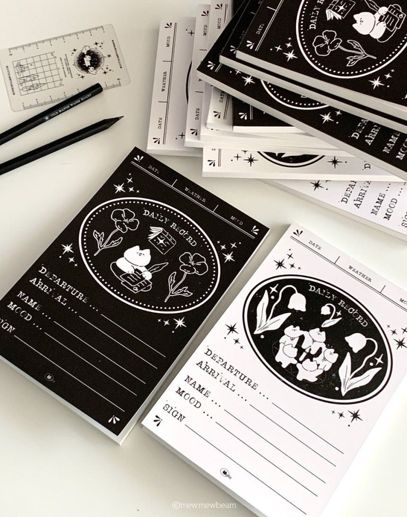Mewmewbeam Planner Set Daily Record Journal Notebook With - Etsy