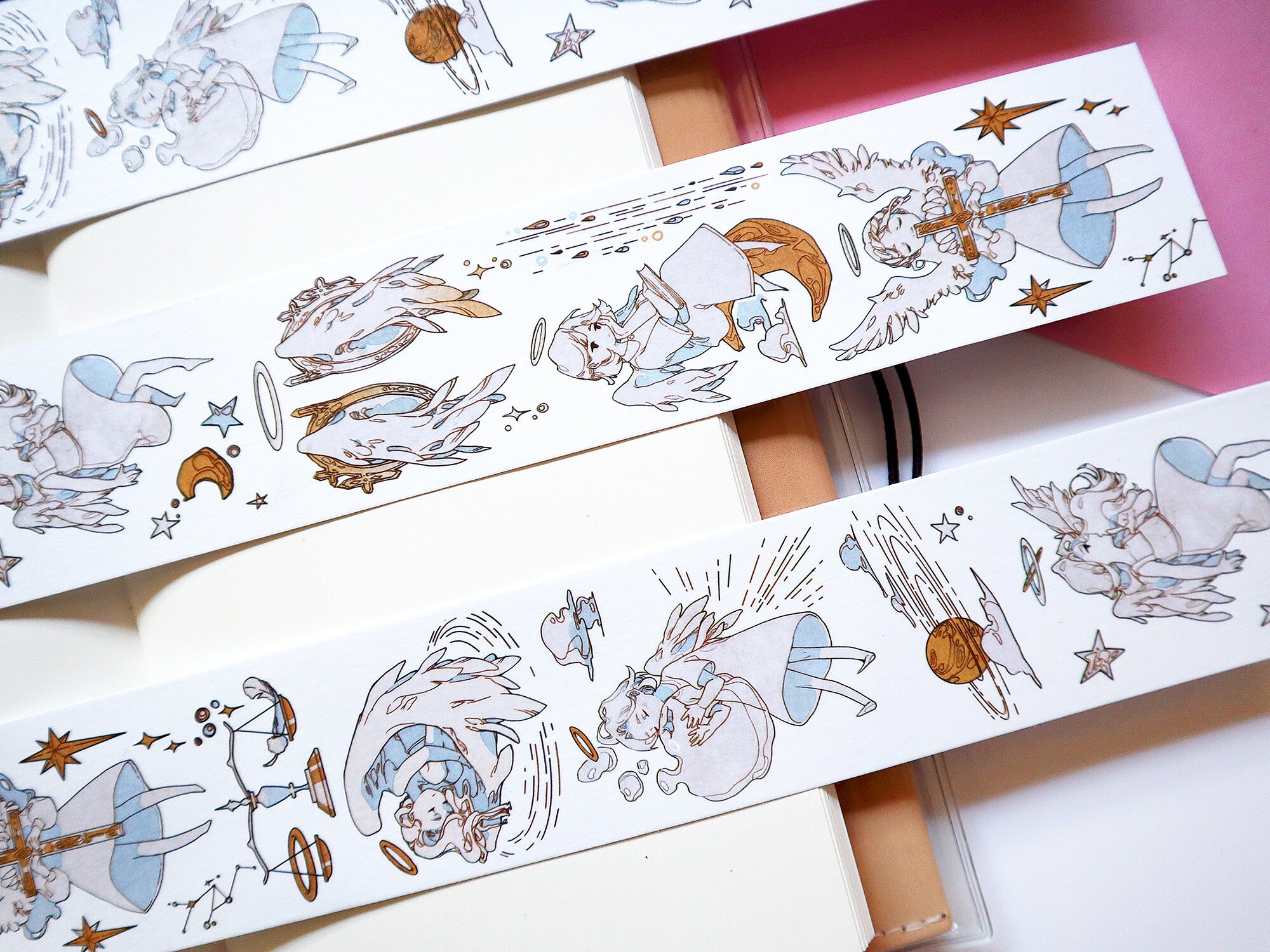 Angels Washi Tape, Ivory Wings, Girls Illustration Washi Roll, Original ...