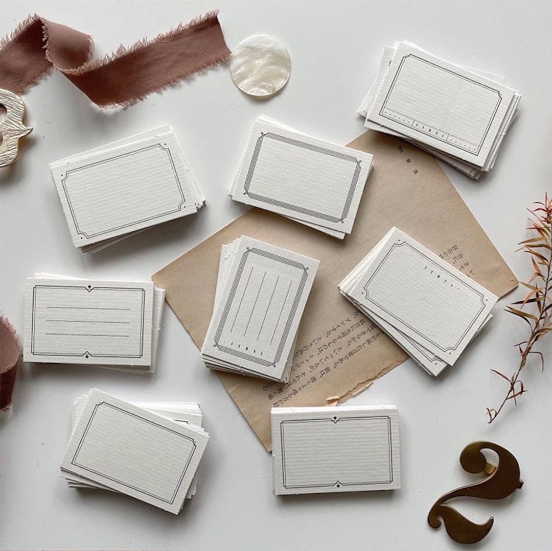 40PCS Blank Paper Labels, Minimalist Label Tag, Paper Sticker for Junk ...