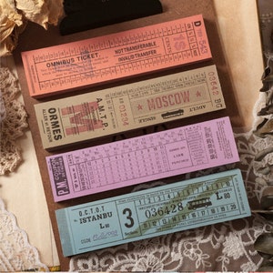 Assorted Vintage Tickets Paper Pad B, Vintage Bus Transit Tickets ...