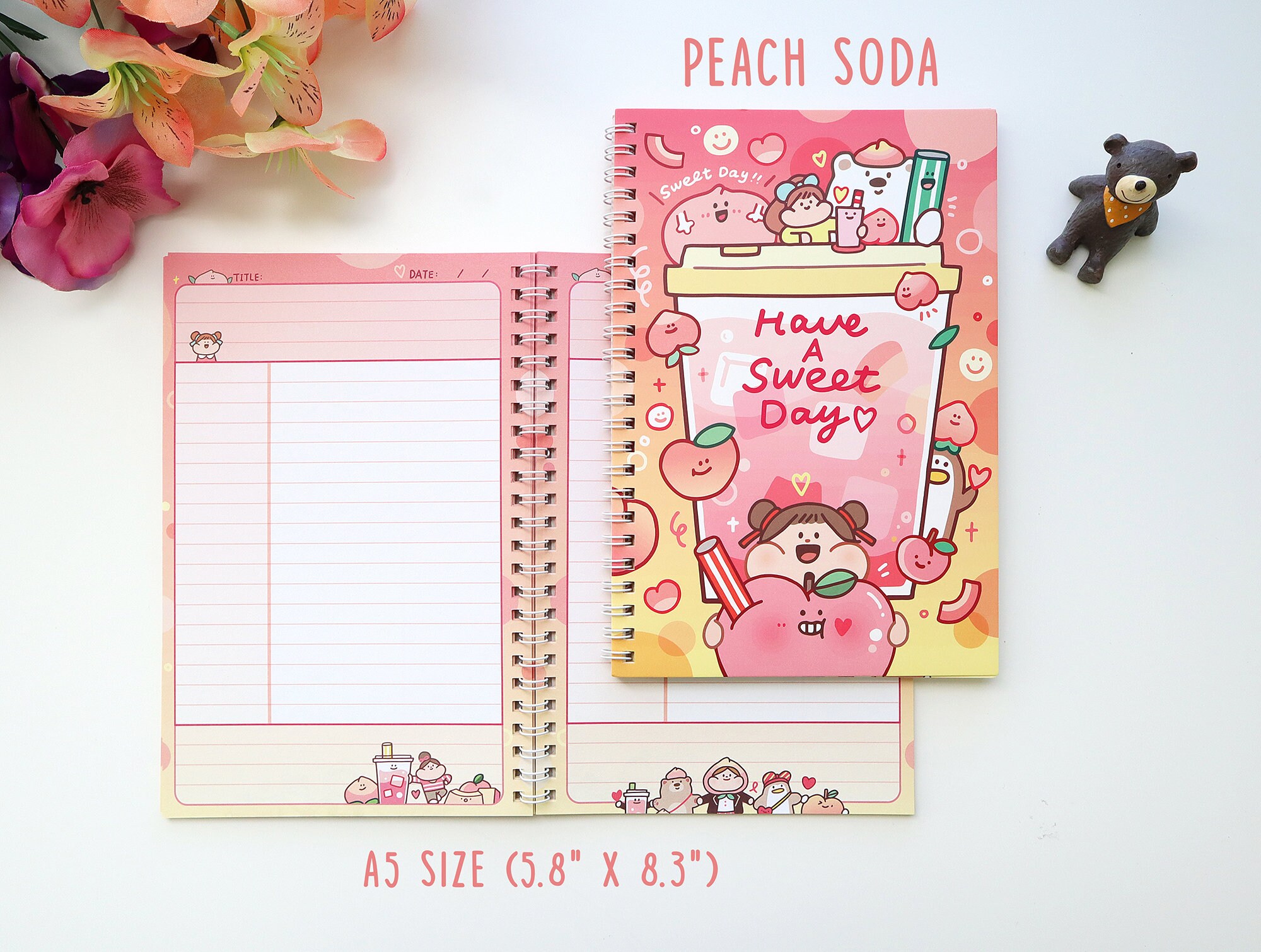 Meatball Soda Series Notebook Journal Softcover Spiral Bound - Etsy