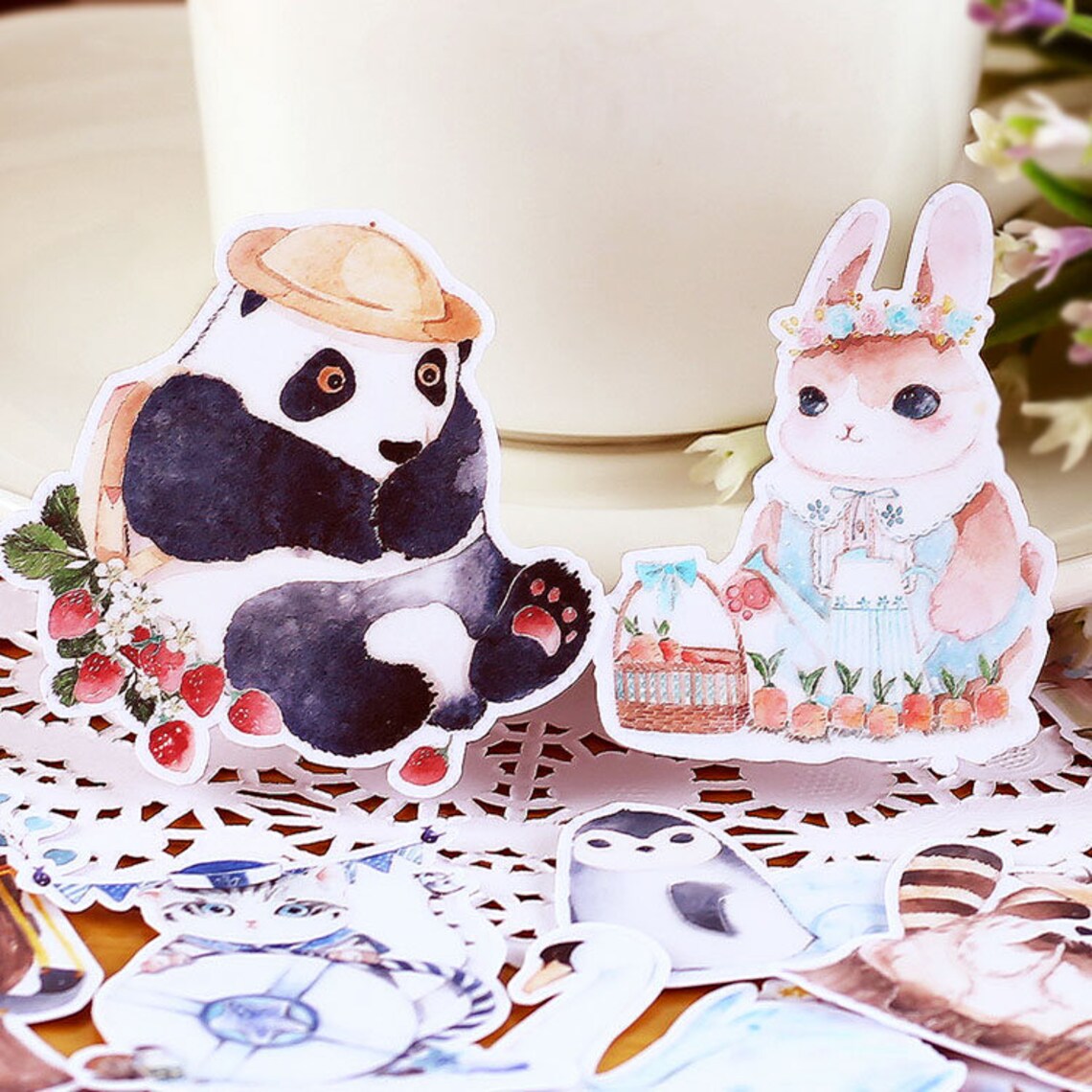 Animals Sticker Pack, Cute Animals Stickers Set, Die-cut Planner ...