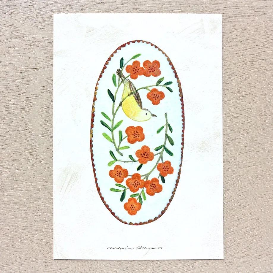 Birds Writing Paper Pad, Cozyca, Midori Asano Illustration Postcards ...