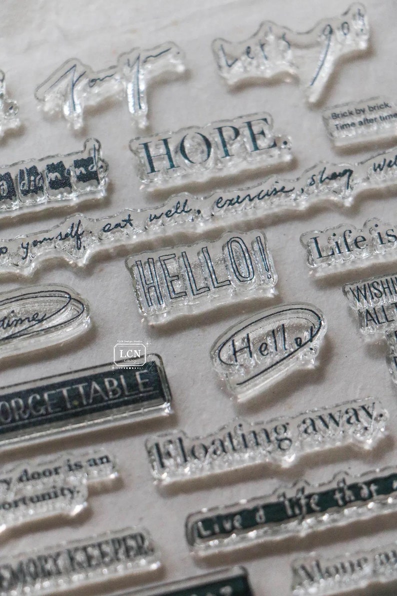 Sentence Acrylic Cling Stamps Set, LCN Design Studio, Words and Poems ...