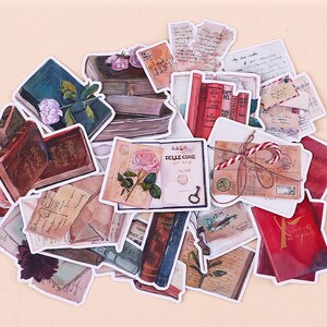 Letters and Poems Sticker Pack, Floral Postcard Stickers Set, Planner ...