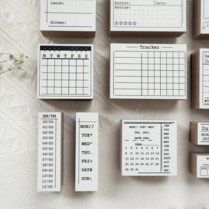 CLEARANCE ** Planner Tracker Rubber Stamp, Calendar Stamp, Week ...