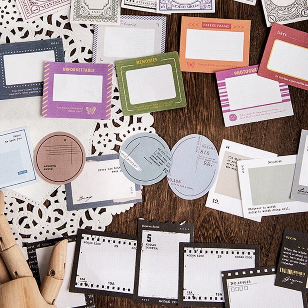 Mini Frames Themed Note Paper Box Set, Stamp Frame, Film Strip, Collage ...