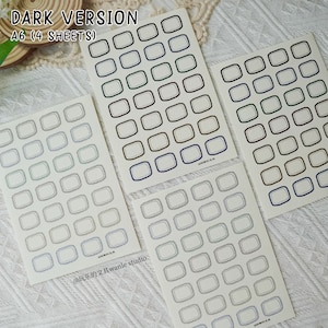 Set of 4 Rectangular Frames Sticker Sheets Set, Wanle Studio, Basic ...