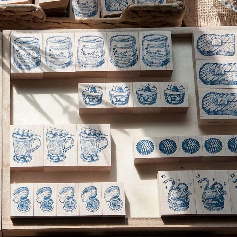Cafe Food Series B Rubber Stamps, Jennyan X Blanbook Original Design ...