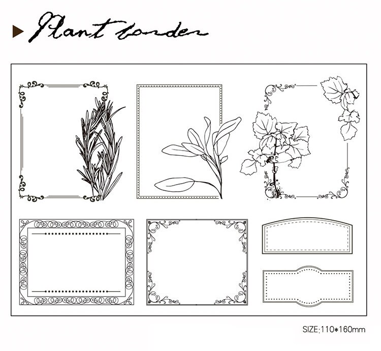 Plant Frames Acrylic Stamp Set Floral Accent Stamps for | Etsy