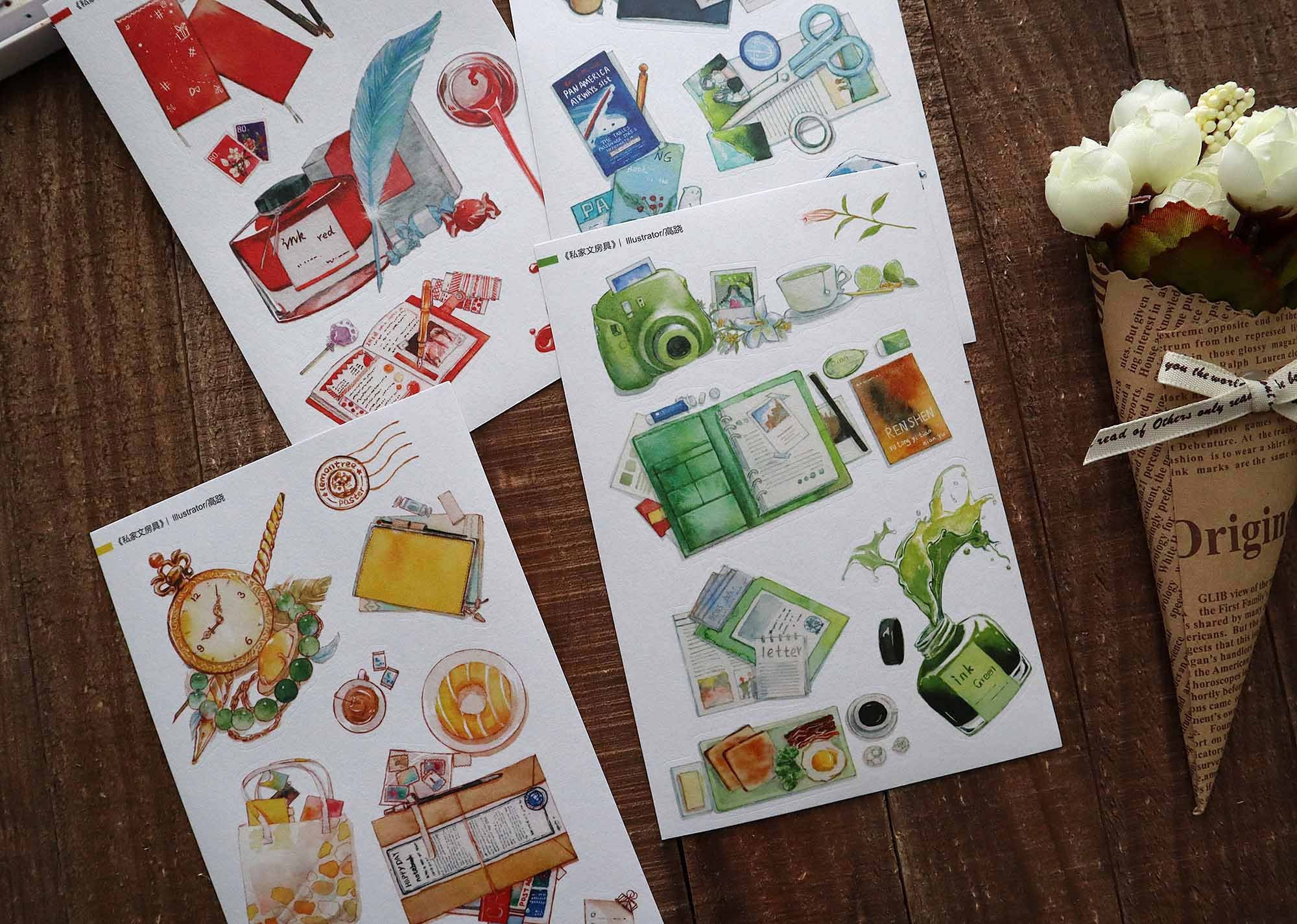 Colorful Stationery Planner Sticker Sheets Planner Supplies | Etsy