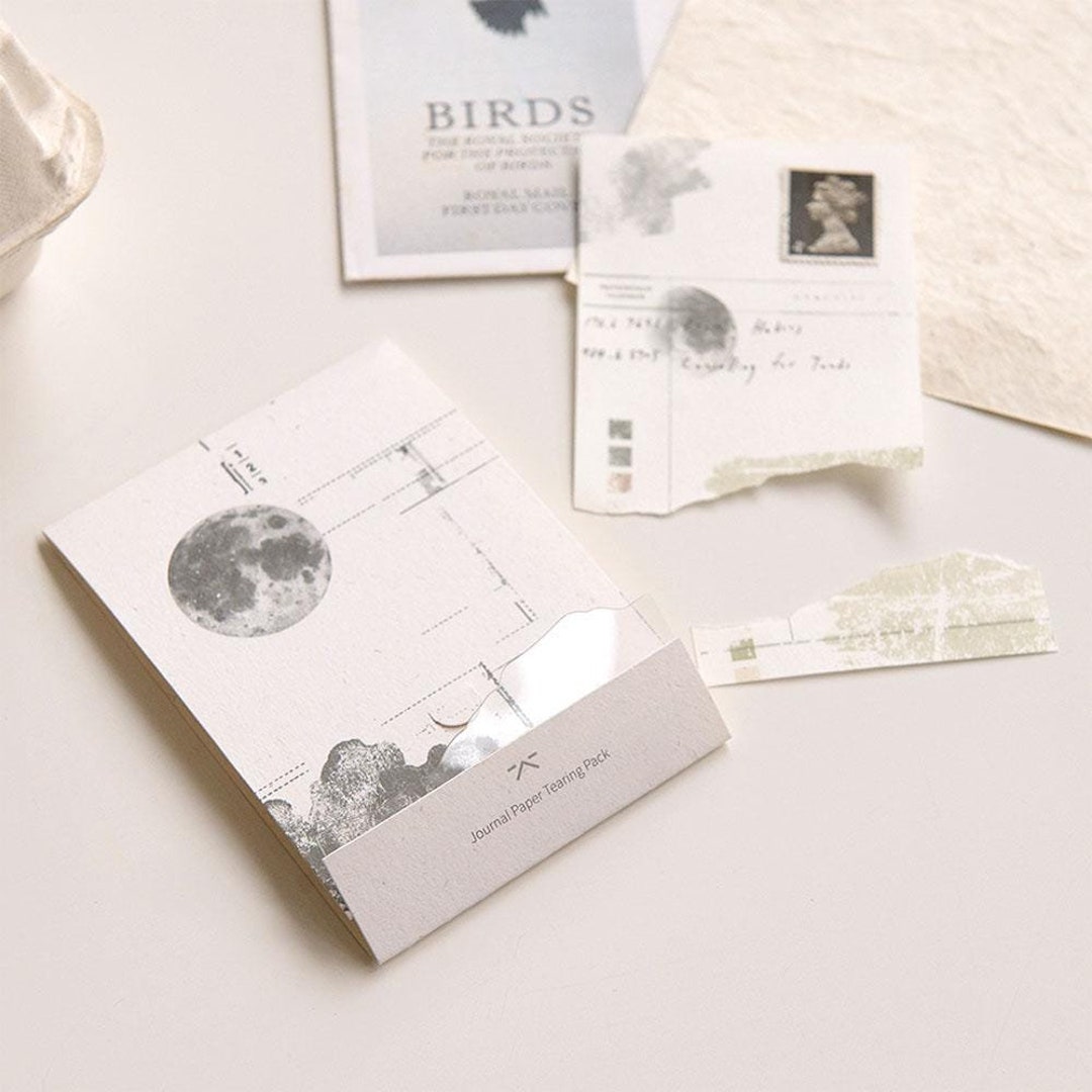 MU Lifestyle Tear off Paper Set, Moon and Mountain Themed Memo Paper ...