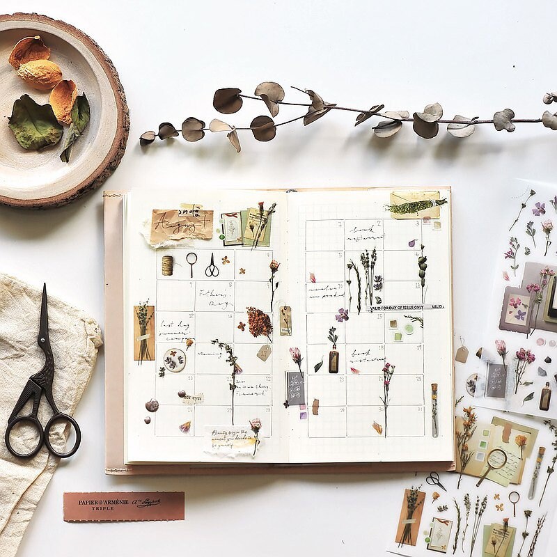 MU Lifestyle Print on Stickers 140 Dried Flowers Rub on - Etsy Canada