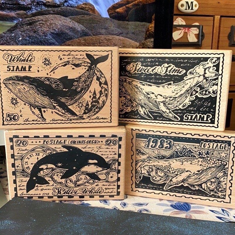 Whale Rubber Stamp - Etsy