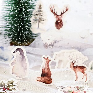 Forest Mist Sticker Set, Forest Animals Stickers Box Set, Fox, Bear ...