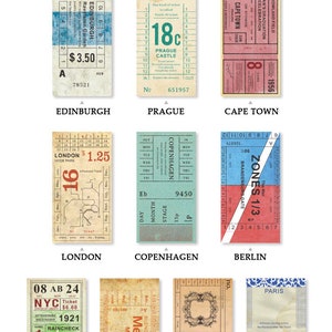 Vintage Transit Tickets Paper Pad, Bus Transit Tickets Replicas, Junk ...
