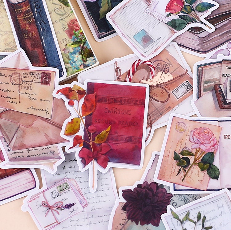 Letters and Poems Sticker Pack Floral Postcard Stickers Set - Etsy