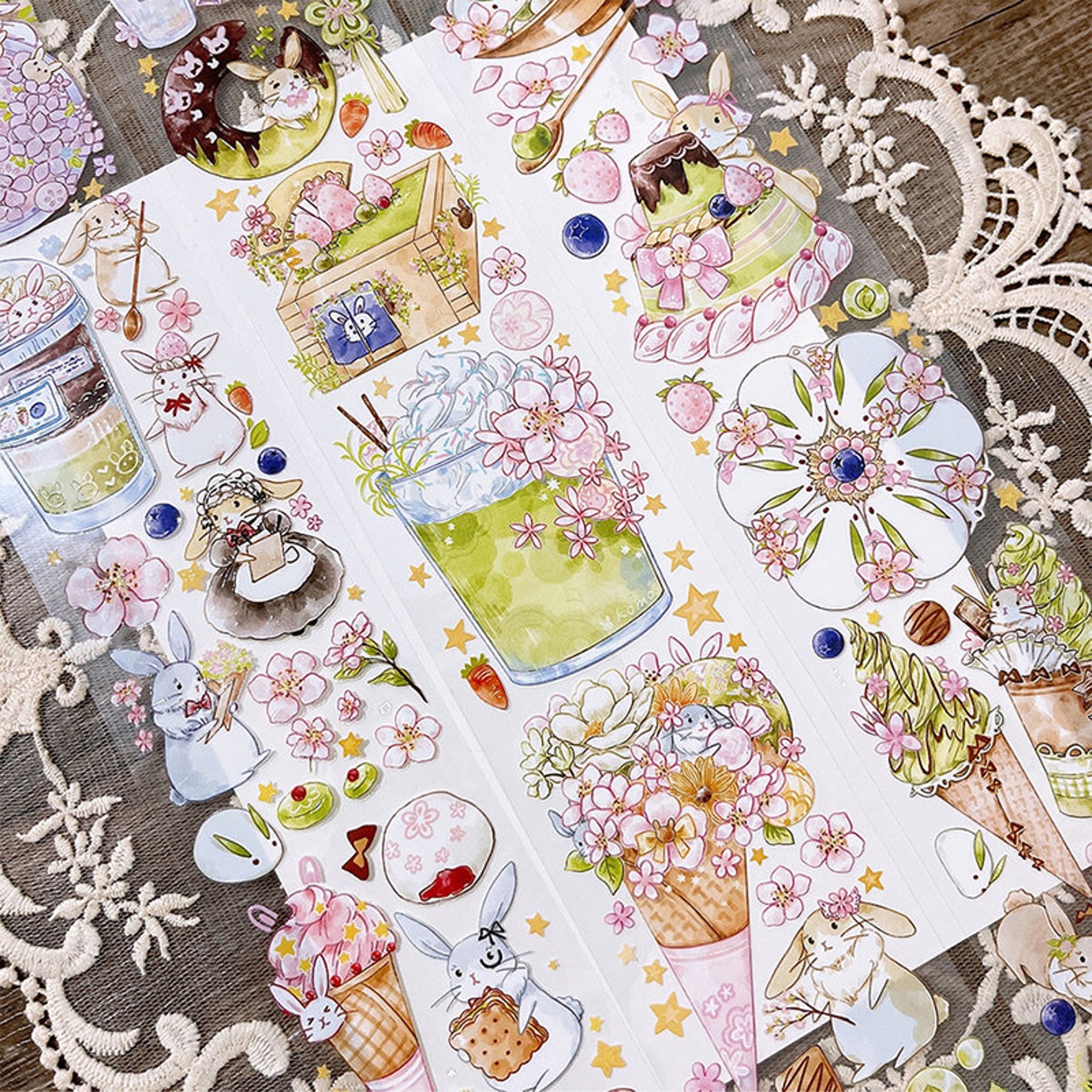 Tape Sample Matcha Bunny Masking Tape for Art Journal and - Etsy