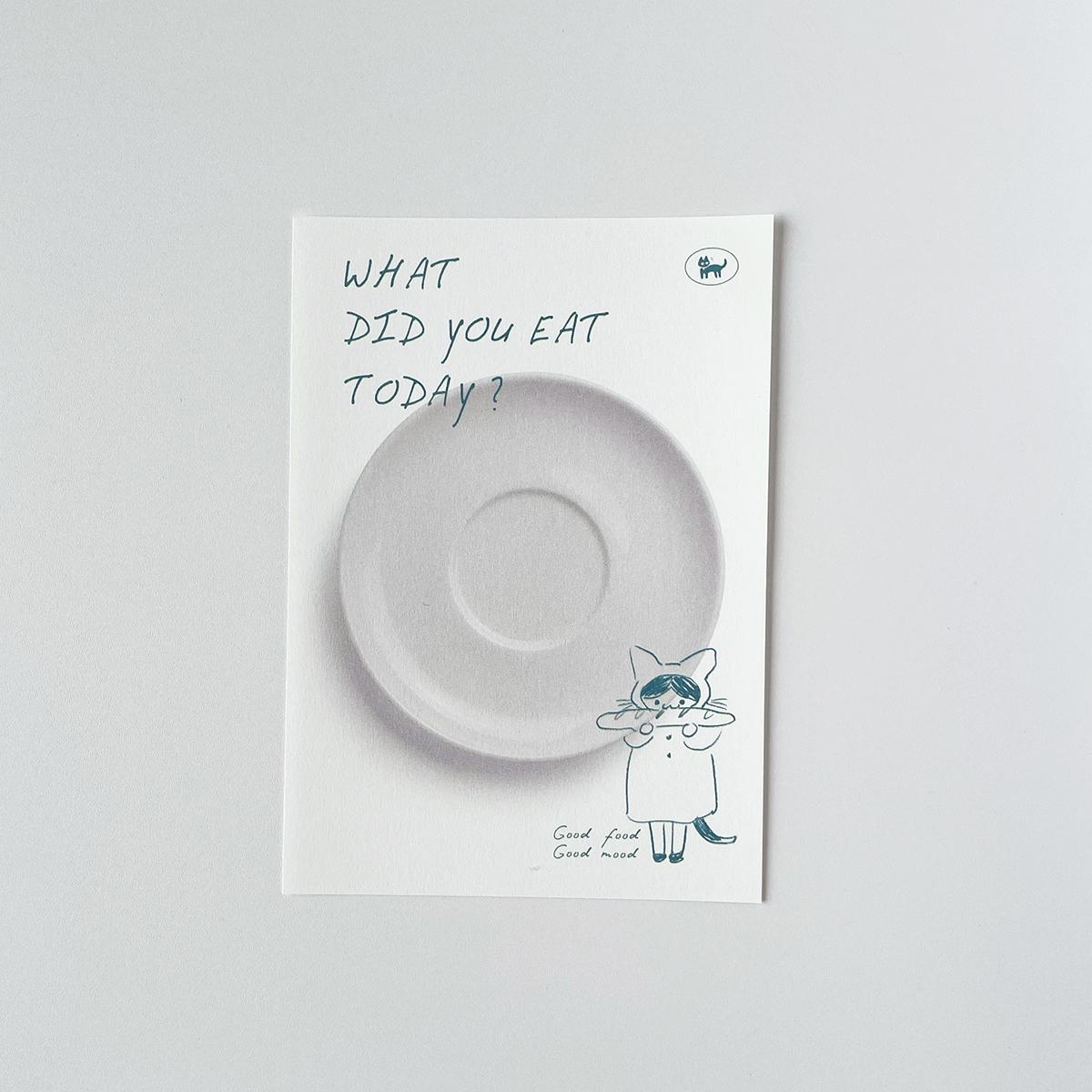 Eat Well Memo Pad, Nekocha Original Design, Food Diary, Breakfast, Food ...