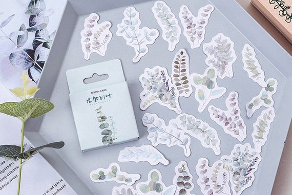 Eucalyptus Sticker Set Plant Stickers Light Pastel Green | Etsy