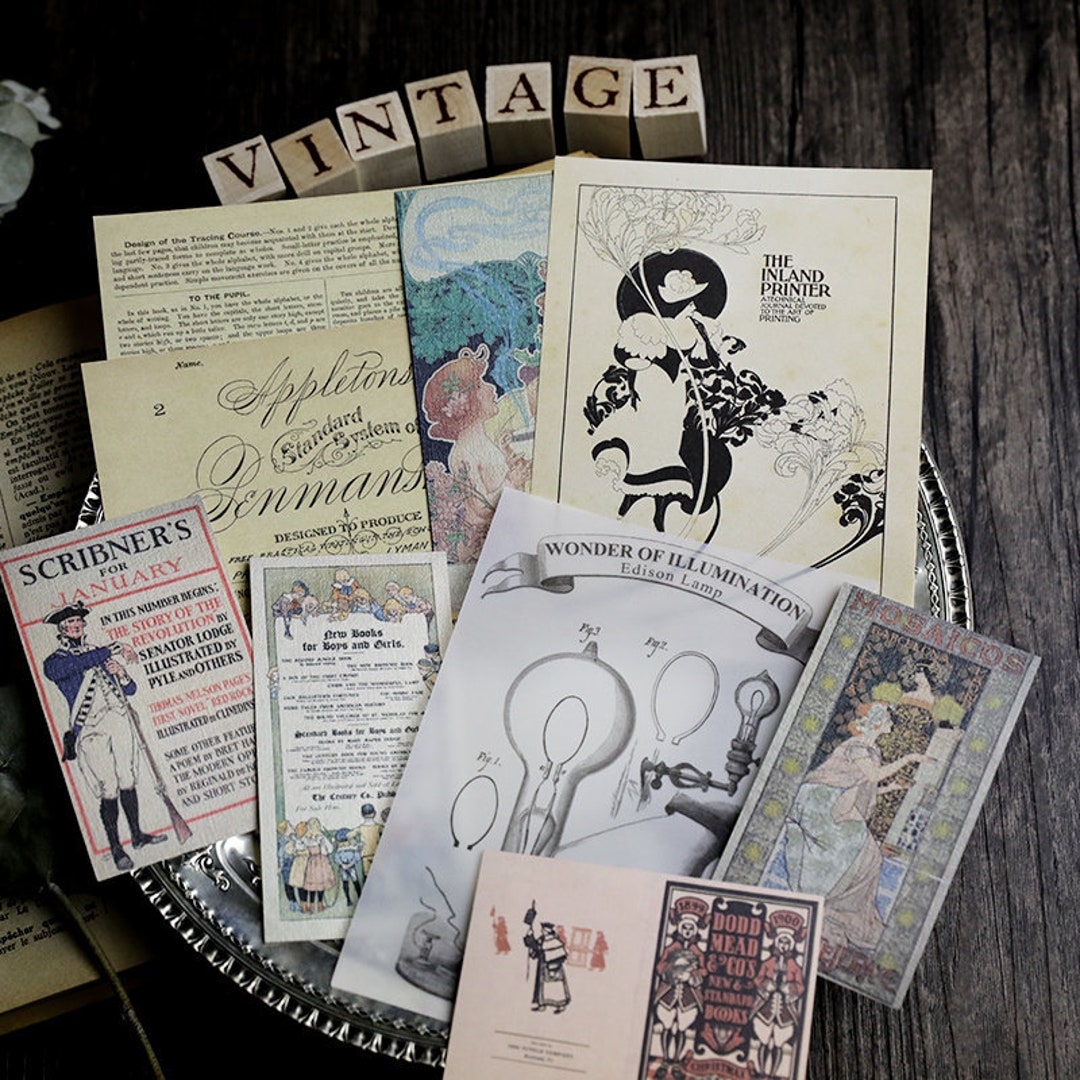 41PCS Junk Journal Ephemera Kit C, Vintage Journaling Paper Pack ...
