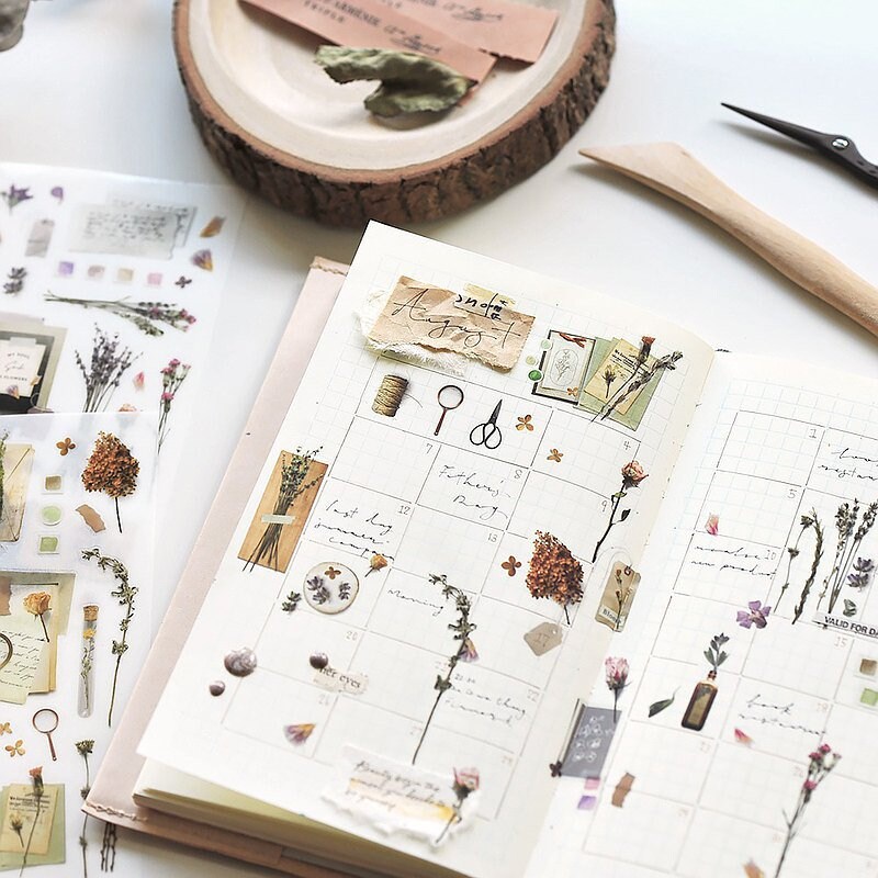 MU Lifestyle Print on Stickers 140 Dried Flowers Rub on - Etsy Canada