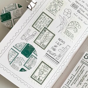 Mewmewbeam Lily of the Valley Stamp Washi Tape, Die-cut Flower Masking ...