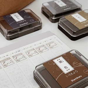 Shachihata Iromoyo Ink Pad (series B), Assorted Colors Stamping Ink for ...