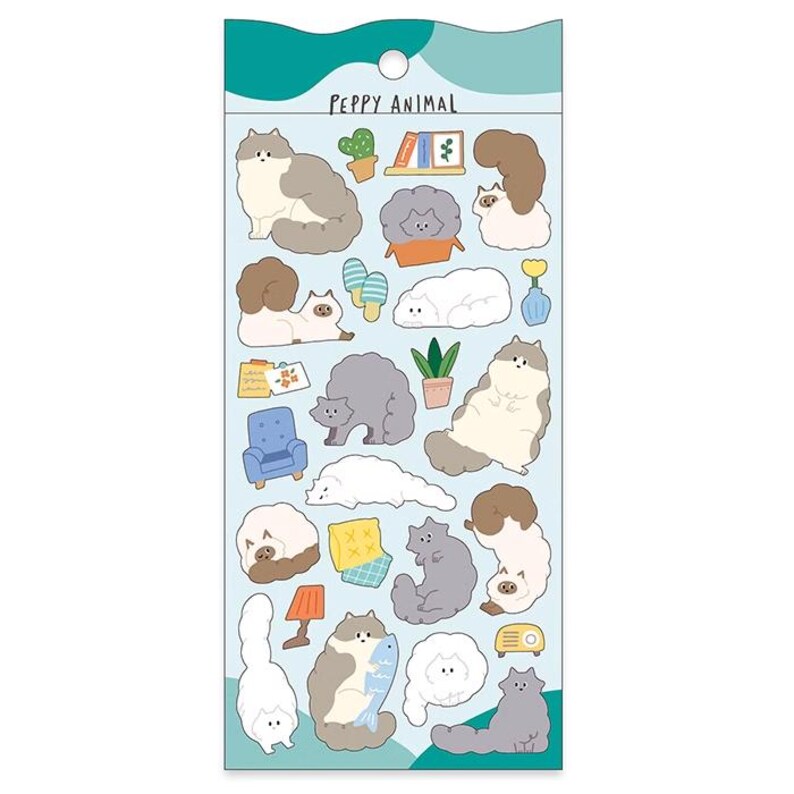 Mind Wave Peppy Animals Series Sticker Sheets, Cats, Dogs, Rabbits ...