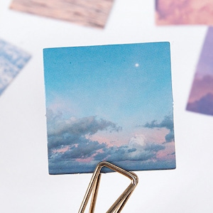Cloudy Sky Box Sticker Set, Clouds, Aesthetic Sunset Planner Stickers ...