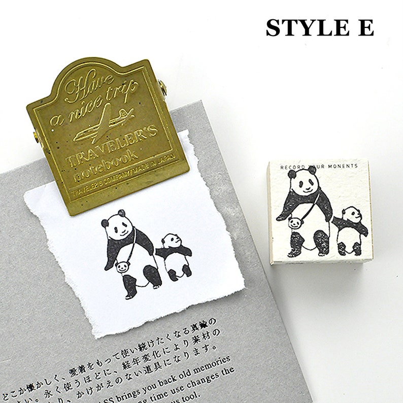Panda Wooden Stamps Panda's Daily Life Rubber Stamps - Etsy