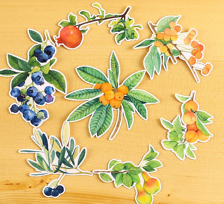 Wild Berries Stickers Pack Botanical Plant Sticker Pack - Etsy