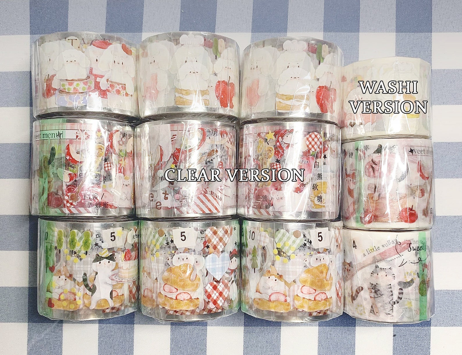 Cats Washi Tape A Little Cute Clear Tape Roll Kawaii - Etsy