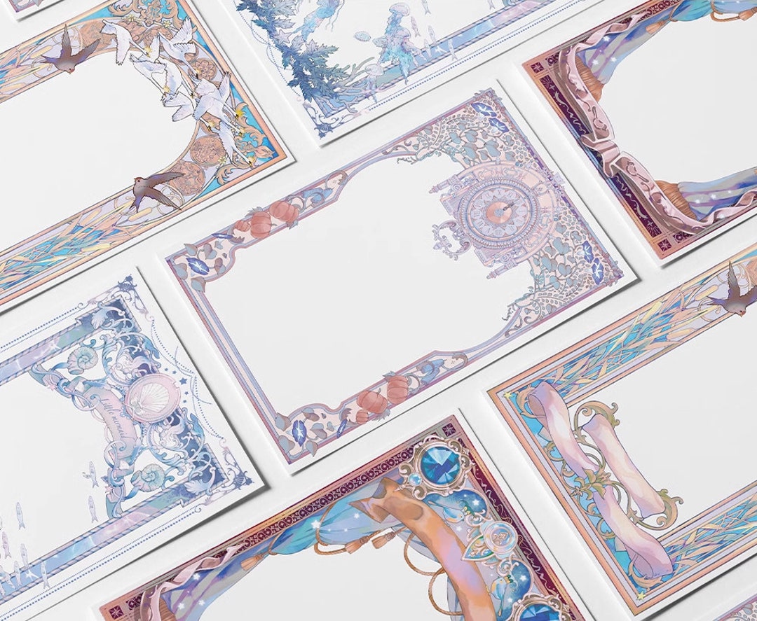 Decorative Collage Cards, Blank Cardstock Collage Card, Journaling Card ...