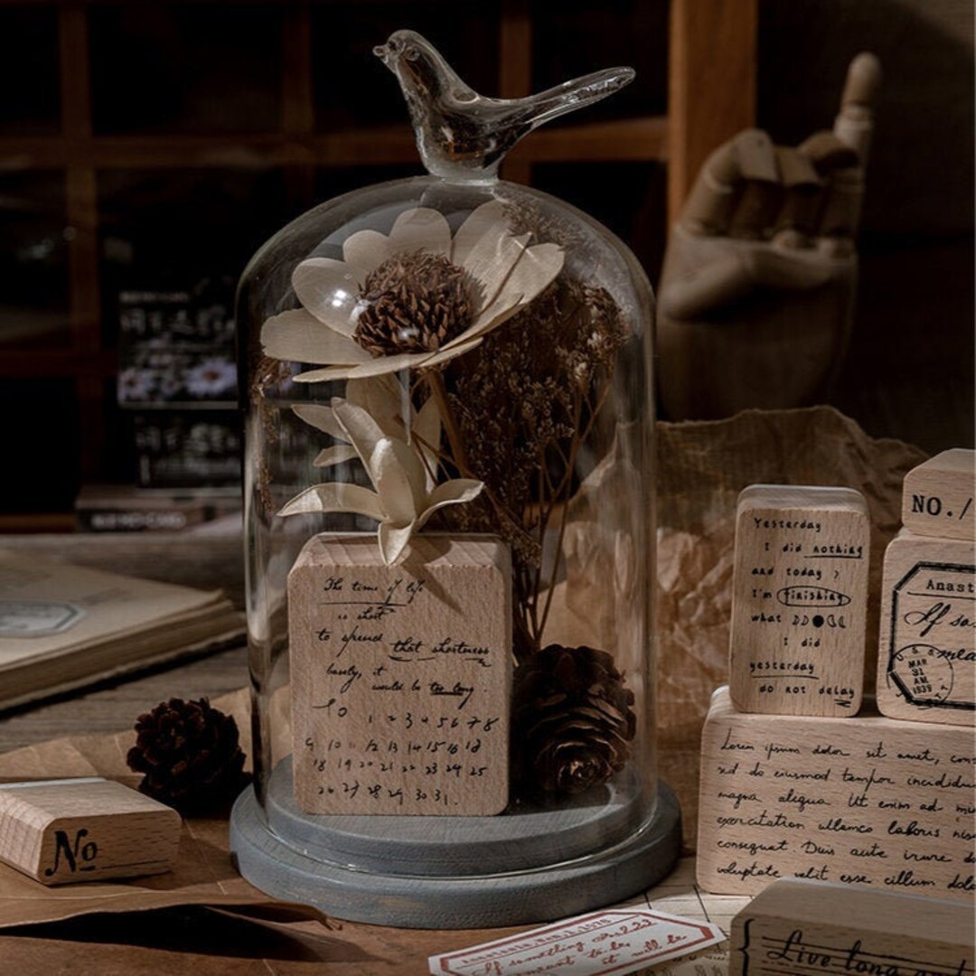 Words and Phrases Wooden Stamps, Poem and Motivational Quote Rubber ...